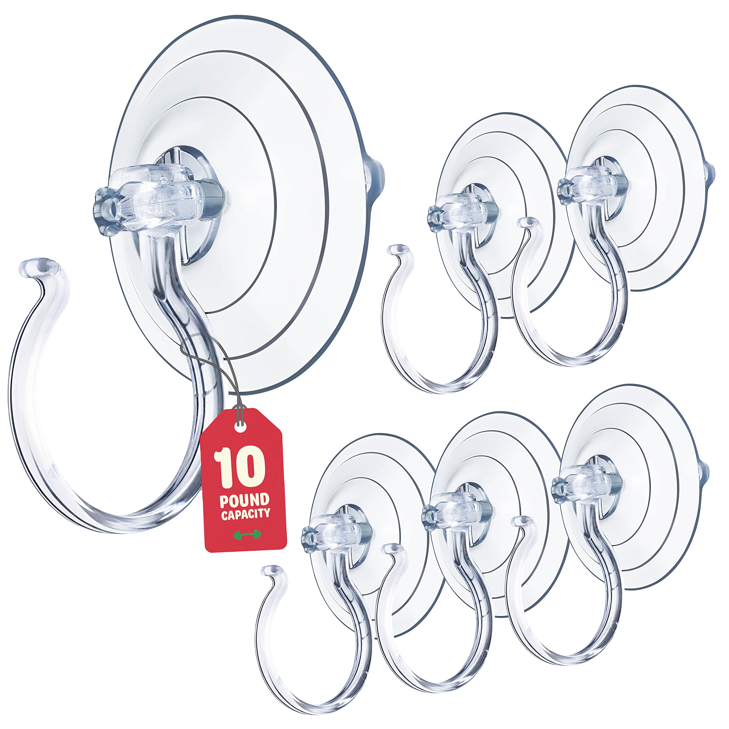 Christmas Wreath Hanger For Glass Front Door Set of 6 Giant Suction