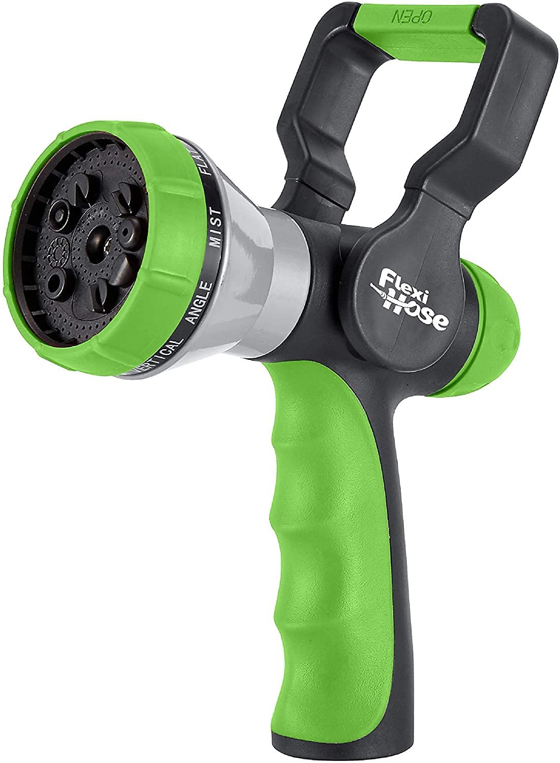 Flexi Hose Fireman’s Spray Nozzle with 10 Spray Modes - Heavy-Duty Wat