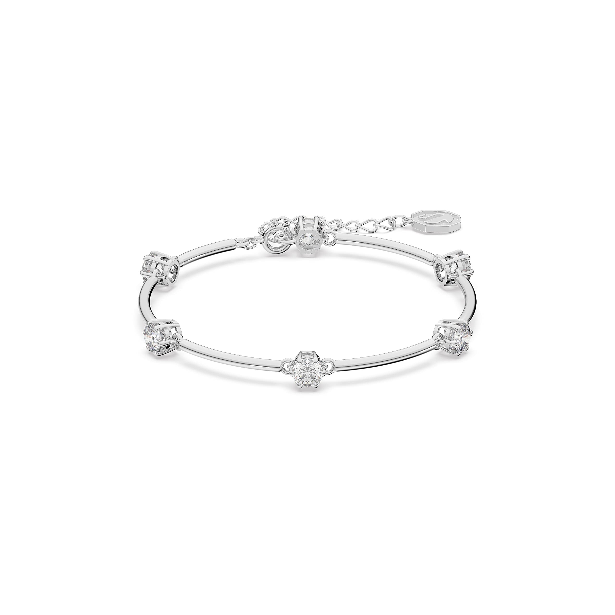SWAROVSKI Constella Bangle Bracelet with White Circle Cut Crystals on