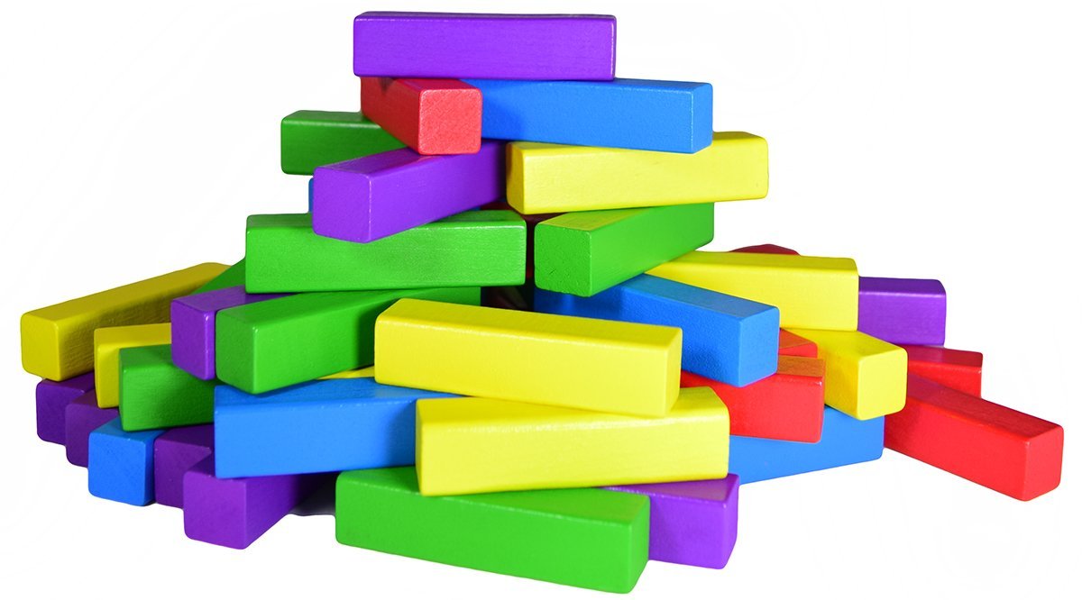 CoolToys Timber Tower Wooden Block Stacking Game - Color Match Playset